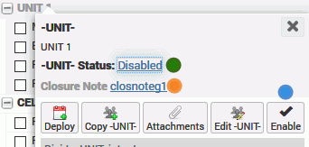 About Disable Unit... via the Roster